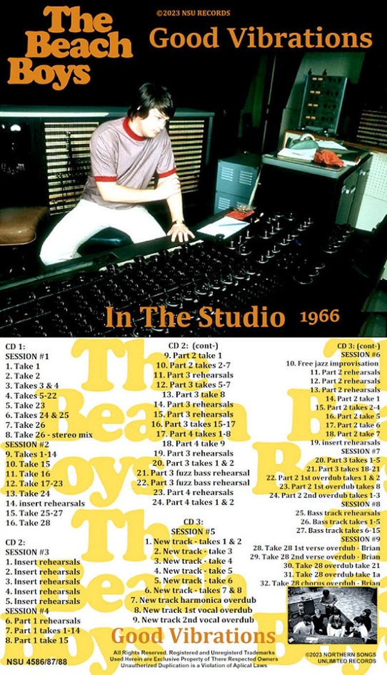 The Beach Boys Good Vibrations in the Studio 1966 LTD 3 CD - Etsy