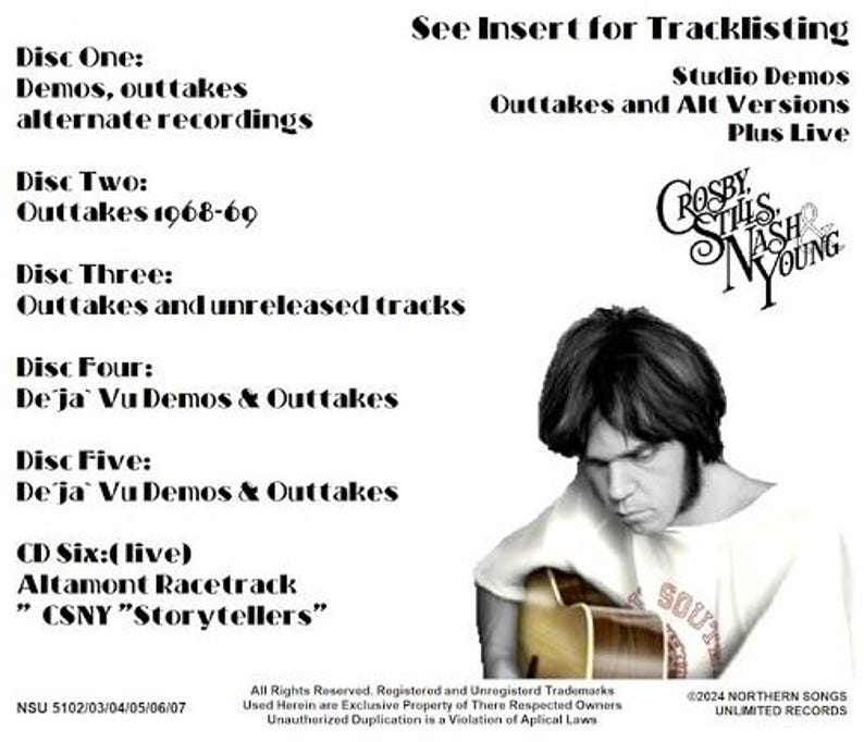 Crosby Stills Nash & Young Studio Demos, Outtakes and Alt Versions Plus ...