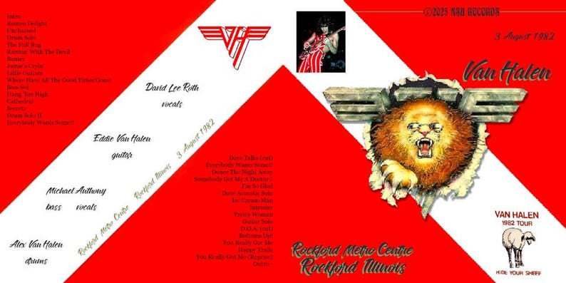 Van Halen Rockford Metro Centre in Rockford, Illinois 1982 August 3 ...