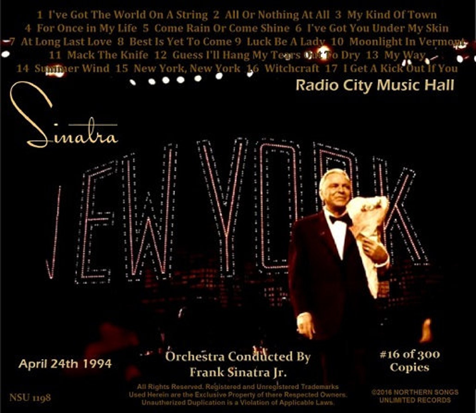 Frank Sinatra: Live at Radio City Music Hall 1994 - Limited Edition CD ...