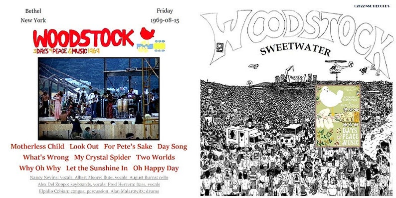 Sweetwater Live at Woodstock Festival 1969 Ltd Cd - Etsy