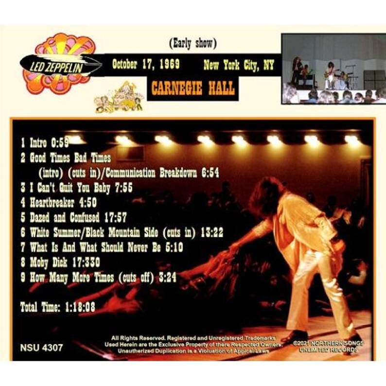 Led Zeppelin Carnegie Hall 1969 October 17th Limited Ed CD - Etsy