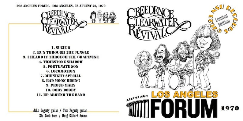 Creedence Clearwater Revival Los Angeles Forum 1970 August 29th, LTD CD ...