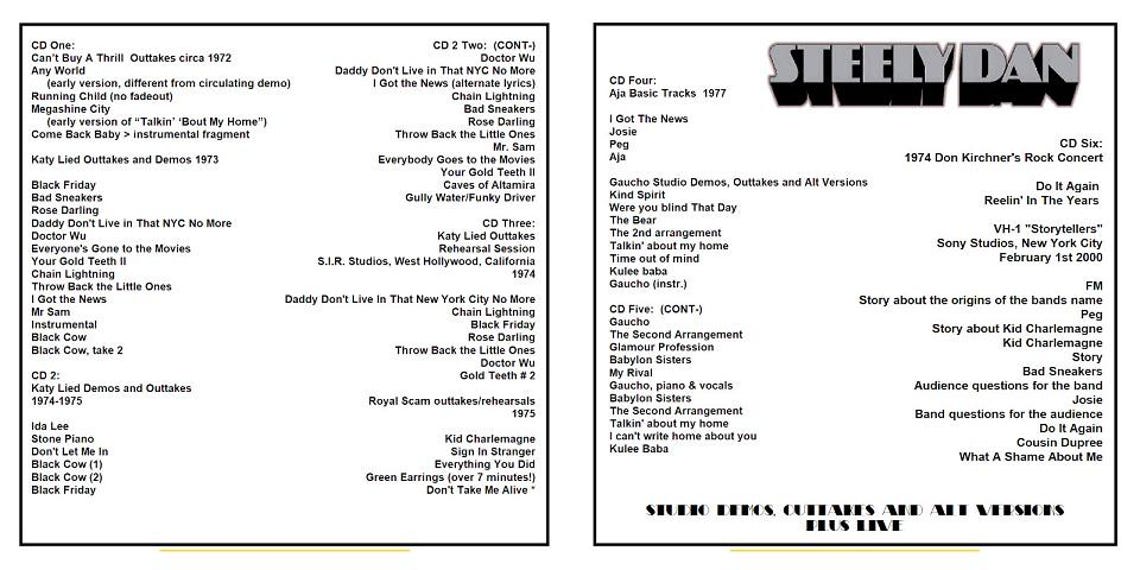 Steely Dan Studio Demos, Outtakes and Alt Versions Plus Live LTD 6CD - Etsy