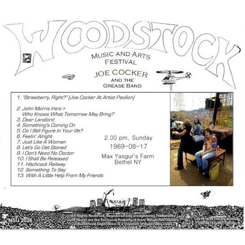 Joe Cocker - Live Woodstock Festival 1969 August 17th Limited Ed Cd - Etsy