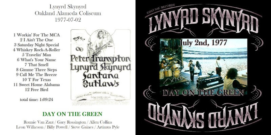 Lynyrd Skynyrd Live in Oakland, California 1977 July 2nd LTD CD - Etsy