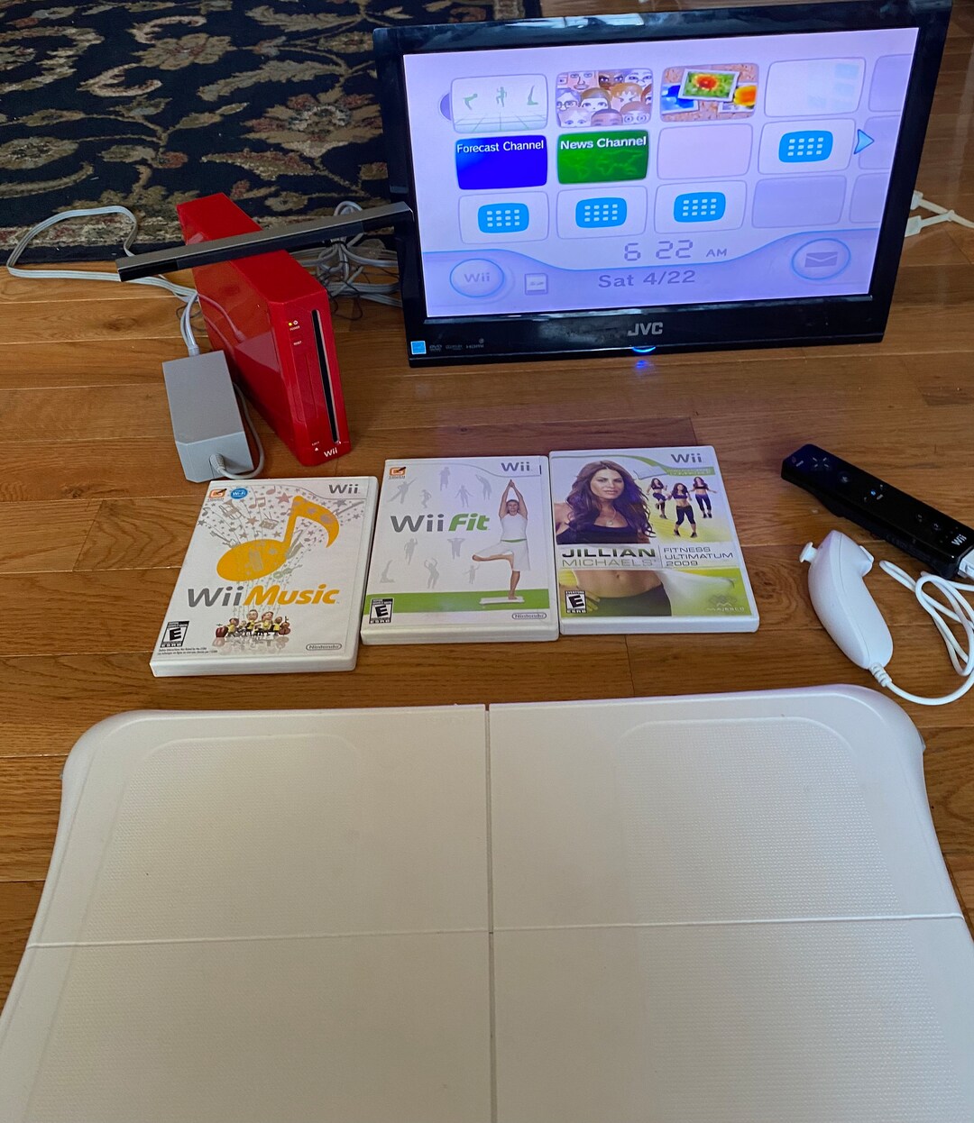 Red Nintendo Wii Game Lot With Balance Board and Games - Etsy