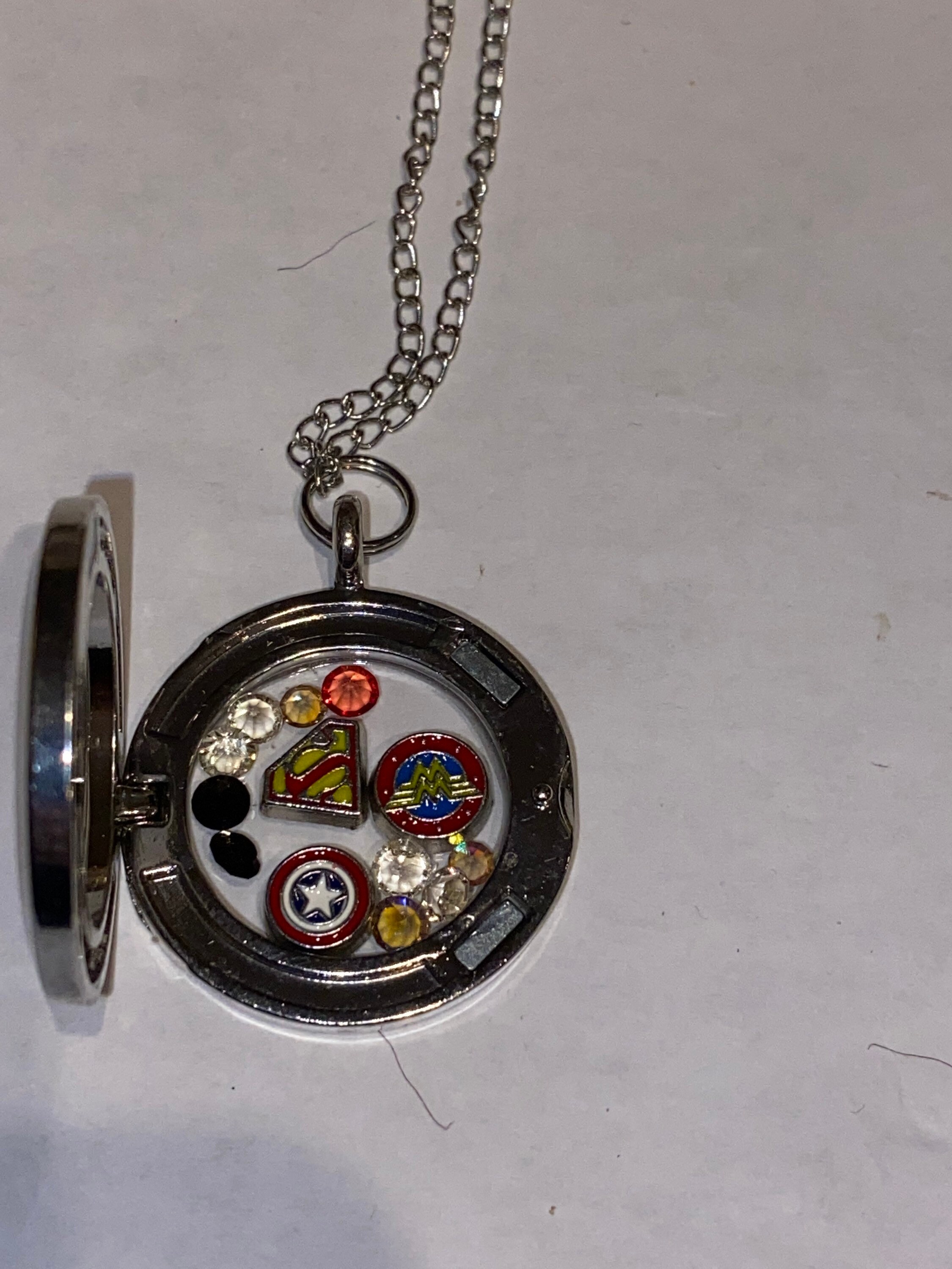 Inspired by Superman Captain Americas Wonder Woman Memory Floating ...