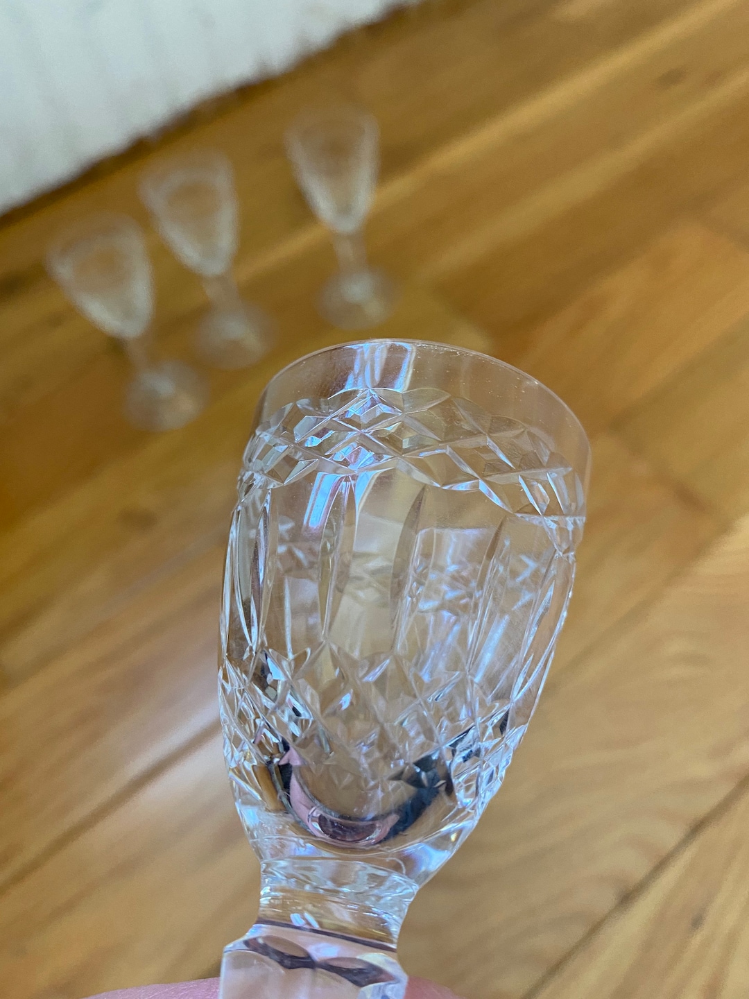 Vintage Crystal Shot Glasses - Etsy
