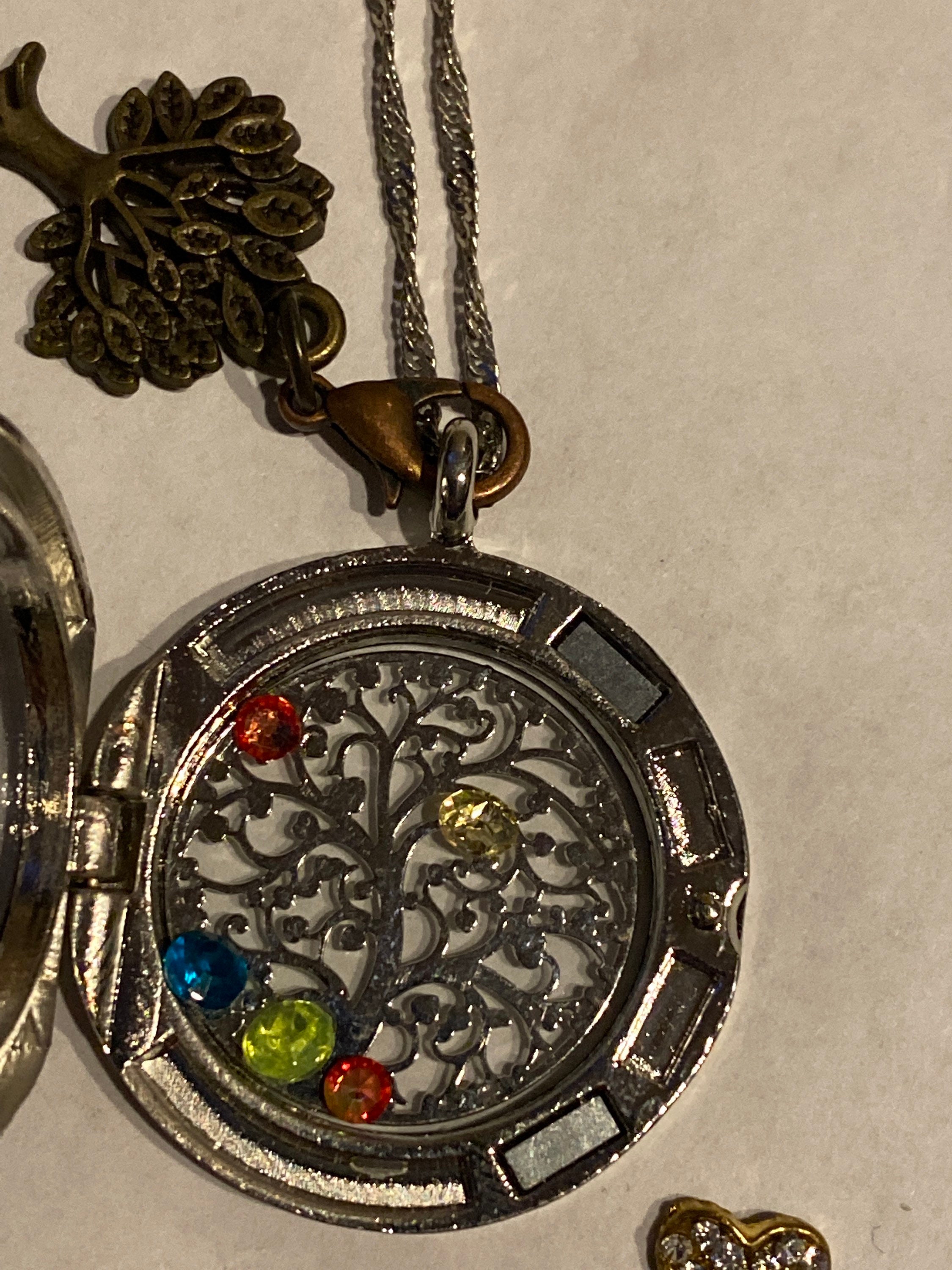 Family Forever Family Tree Birthstone Floating Memory Locket VJJ 1 - Etsy