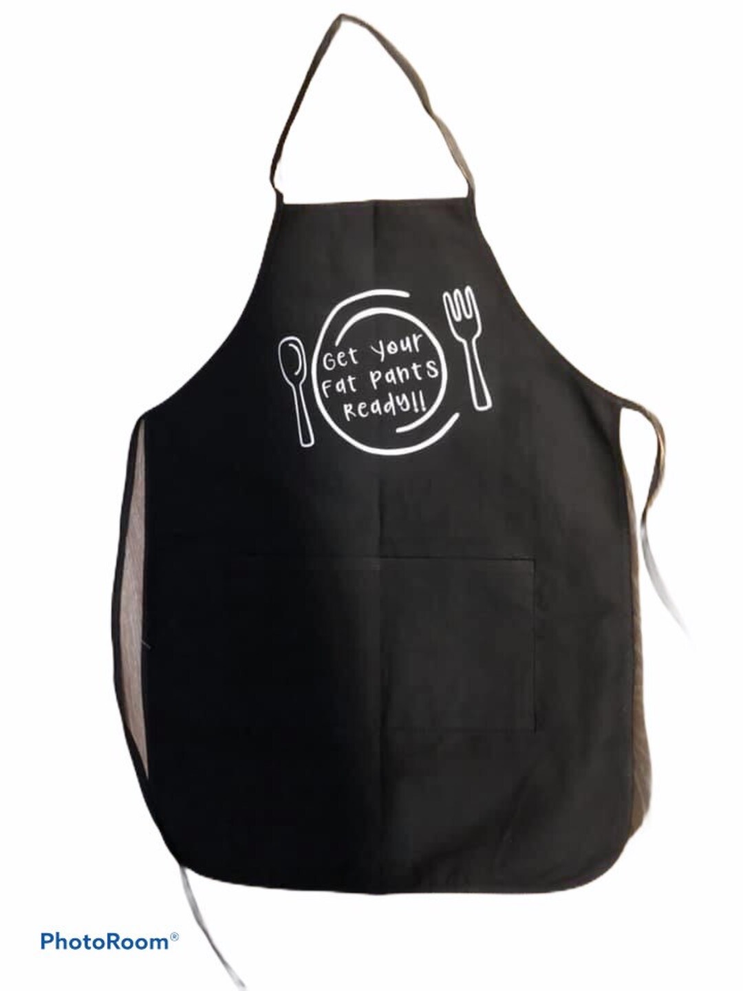 Custom Black Apron / Put on Your Fat Pants - Etsy
