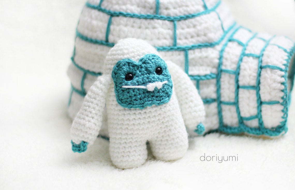 Yeti & the Igloo Amigurumi Crochet Pattern - Etsy