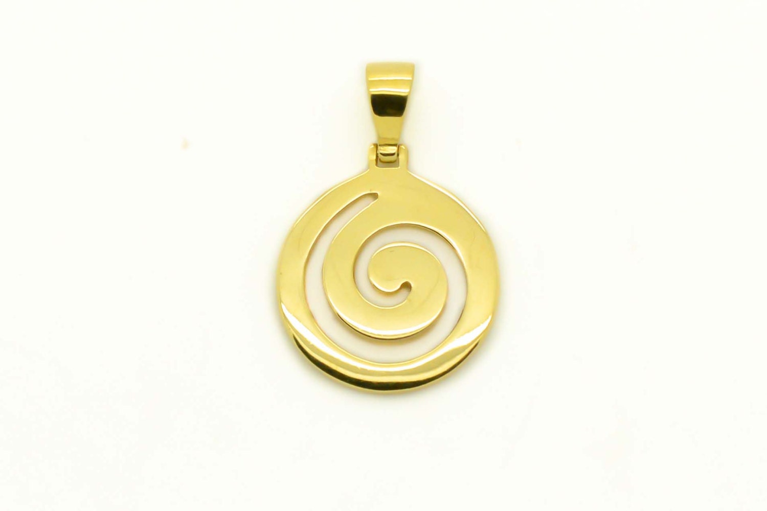 Greek Spiral Pendant, Spiral Gold Pendant, Solid Gold Spiral, Minimal ...