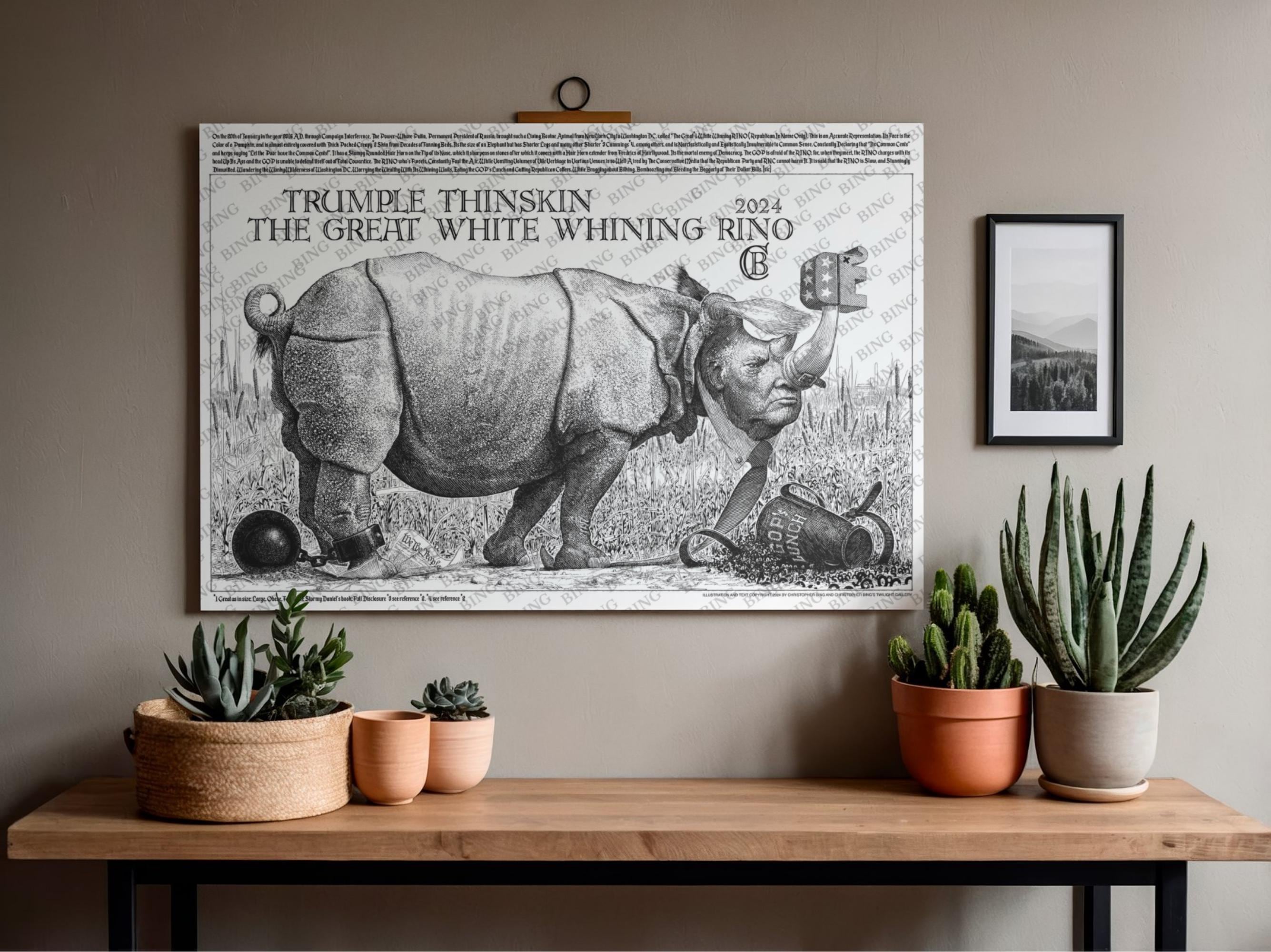 Trumple Thinskin the RINO - Leftist Political Print - Etsy
