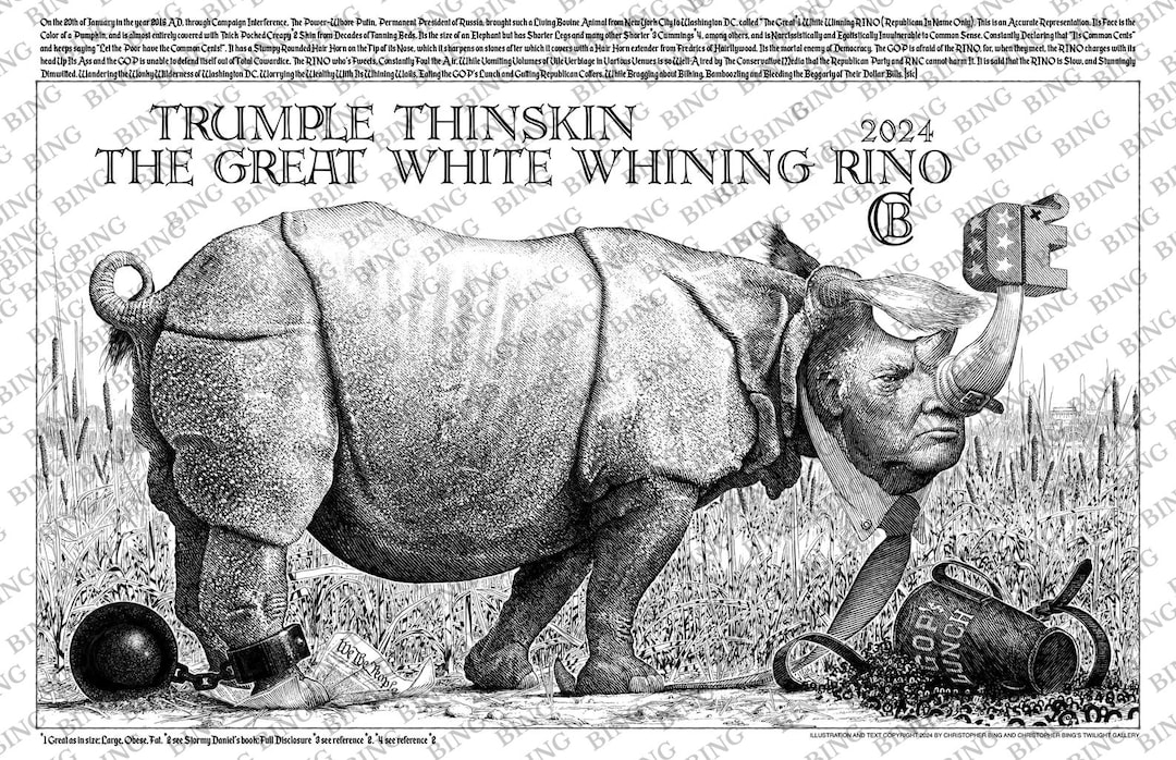 Trumple Thinskin the RINO - Leftist Political Print - Etsy