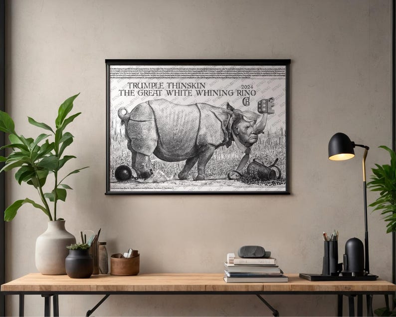 Trumple Thinskin the RINO - Leftist Political Print - Etsy