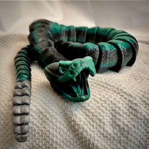 3D Printed Rattlesnake, Fully Articulated, Realistic Jaw Motion and ...
