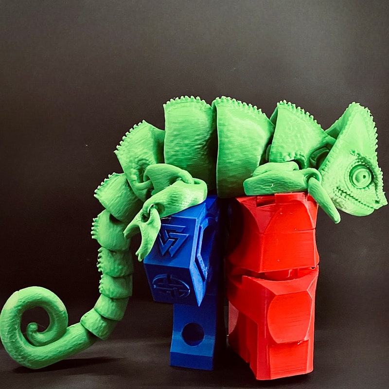 Blue Chameleon Toy - Etsy