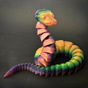 Articulated Ball Python Snakes, 3D Printed, Fidget Toy, Made to Order ...