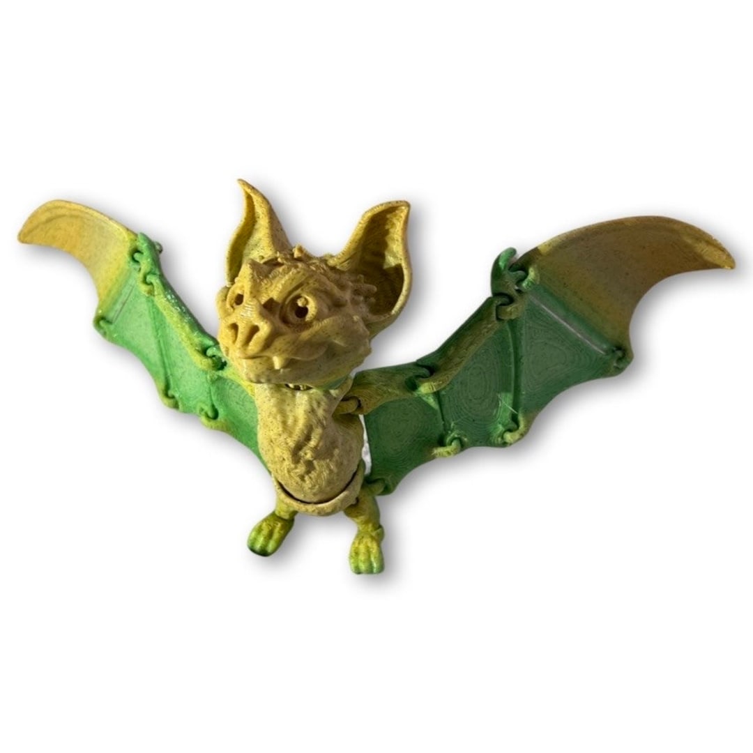 Cute Flexible Bat With Flapping Wings, Ready to Ship, Includes Display ...