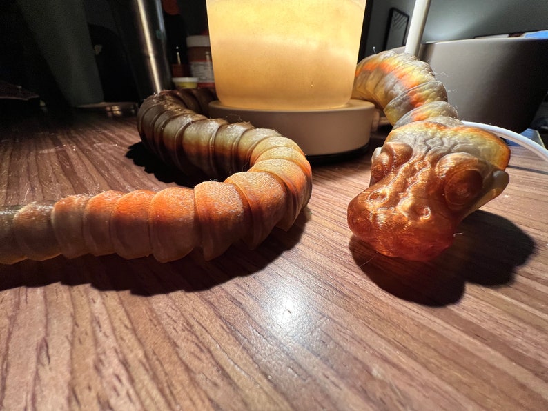Articulated Ball Python Snakes, 3D Printed, Fidget Toy, Made to Order ...