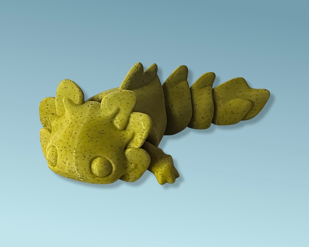 Axolotl Tadpole Flexi, Adorable 3D Printed Fidget Toy, Articulated Legs ...