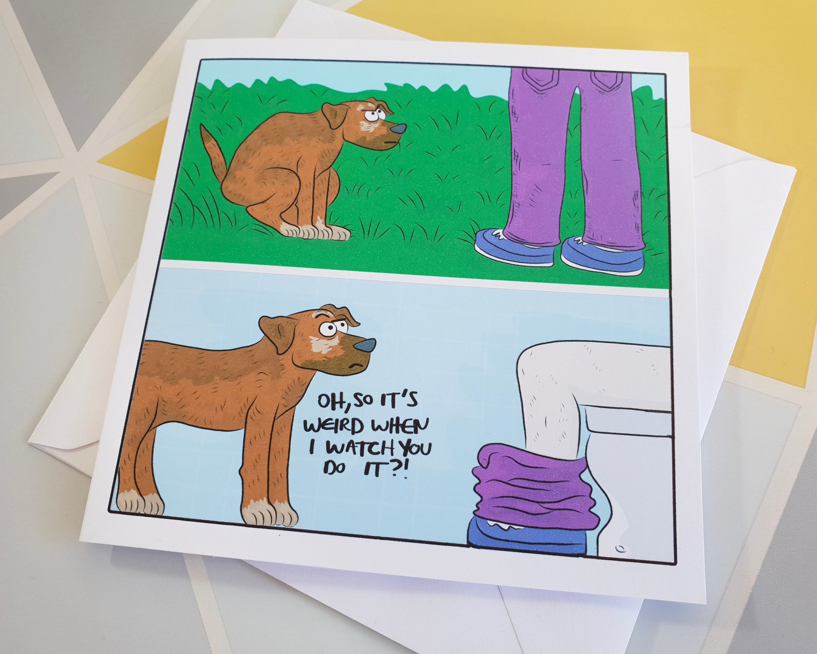 Funny Dog Card Funny Comic Card Dog Poop Dog Owner Card - Etsy