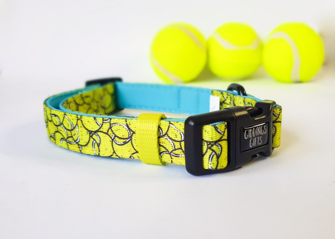 Tennis Ball Dog Collar, Yellow Dog Collar, Dog Tennis Ball, Cute Collar ...