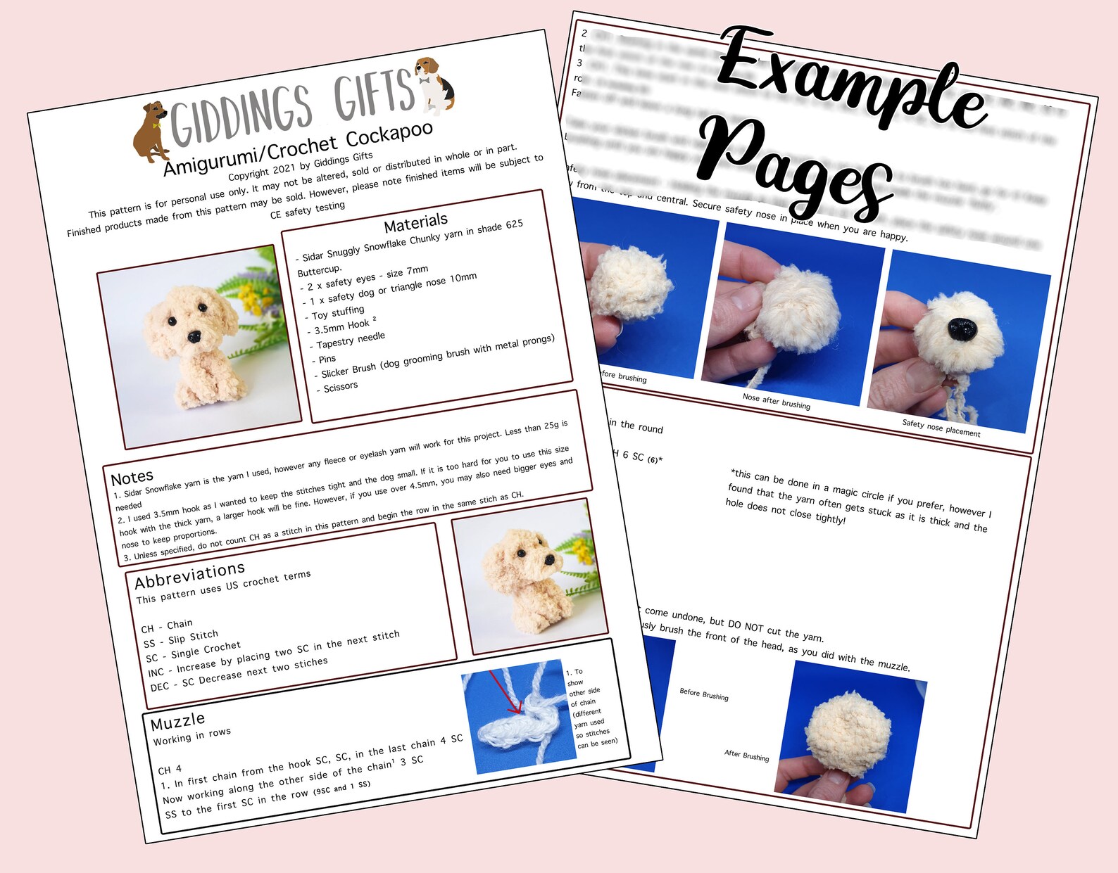 Crochet Cockapoo Pattern, Amigurumi Dog Pattern, Dog Stuffed Animal ...