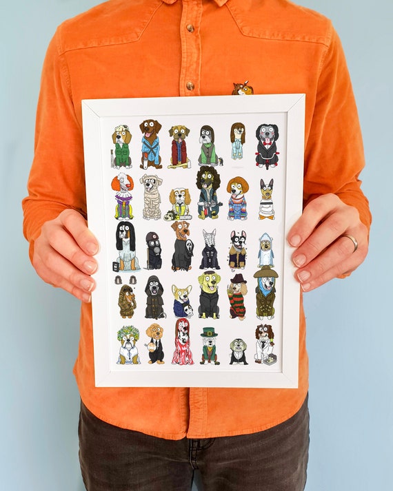 Horror Movie Inspired Print Horror Dogs Horror Film Art | Etsy