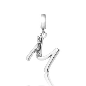 Letter M Initial Pendant Charm 925 Sterling Silver Christening Gift ...
