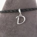 Initial Letter D Dangling Pendant Charm in 925 Sterling Silver - Etsy UK