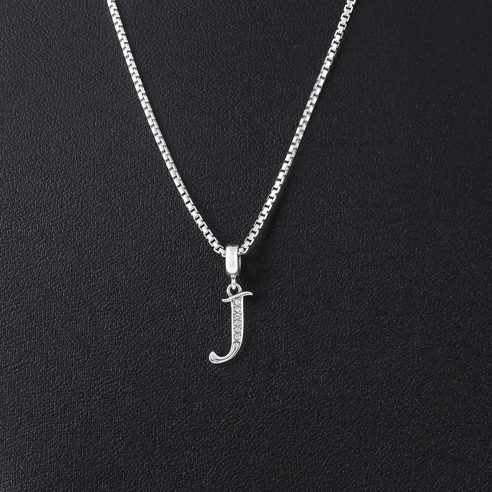 Letter J Necklace Personalised Gift for Her Silver J - Etsy UK