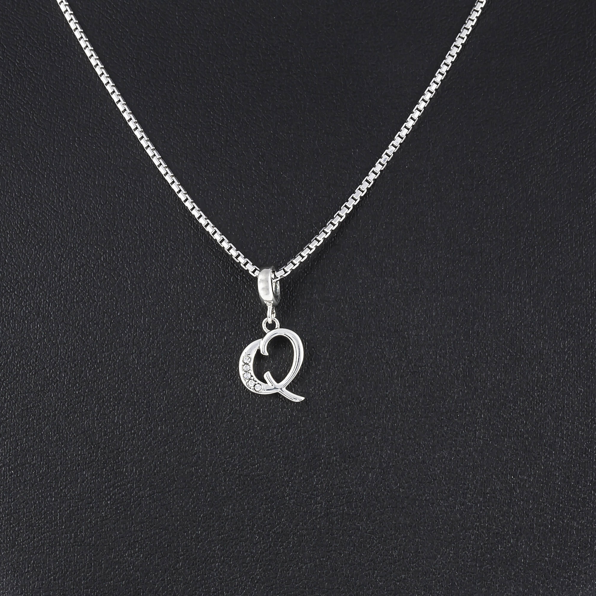 Letter Q Initial Pendant Charm 925 Sterling Silver | Etsy
