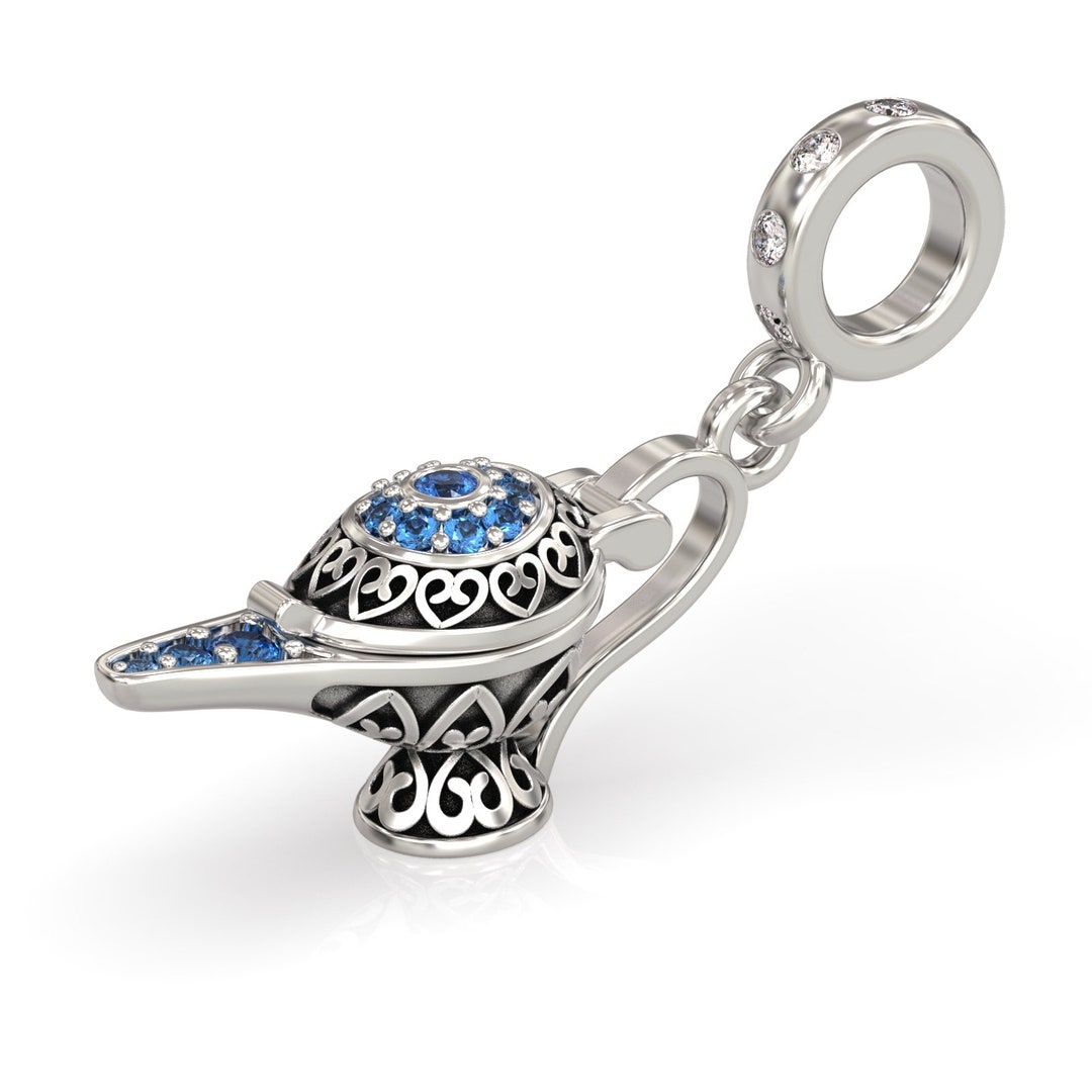 Disney's Aladdin Lamp Charm in Silver for Necklaces or Bracelets - Etsy