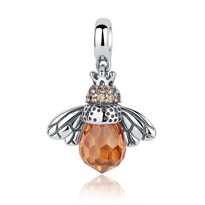 Queen Bee Charm Silver Bee Charm for Bracelet Bumblebee - Etsy UK