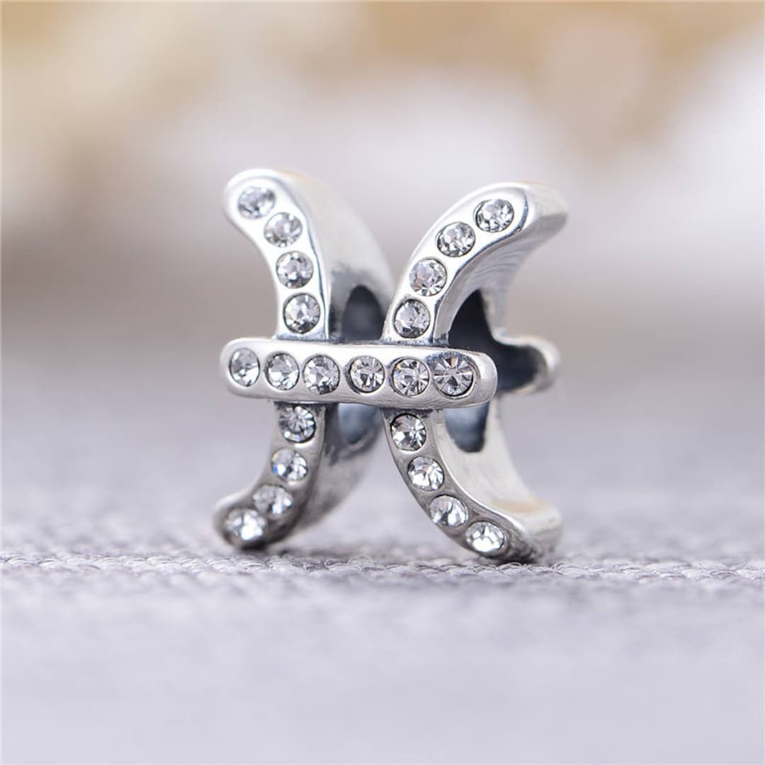 Pisces Zodiac Sign Sterling Silver S925 Charm Ideal Birthday and ...