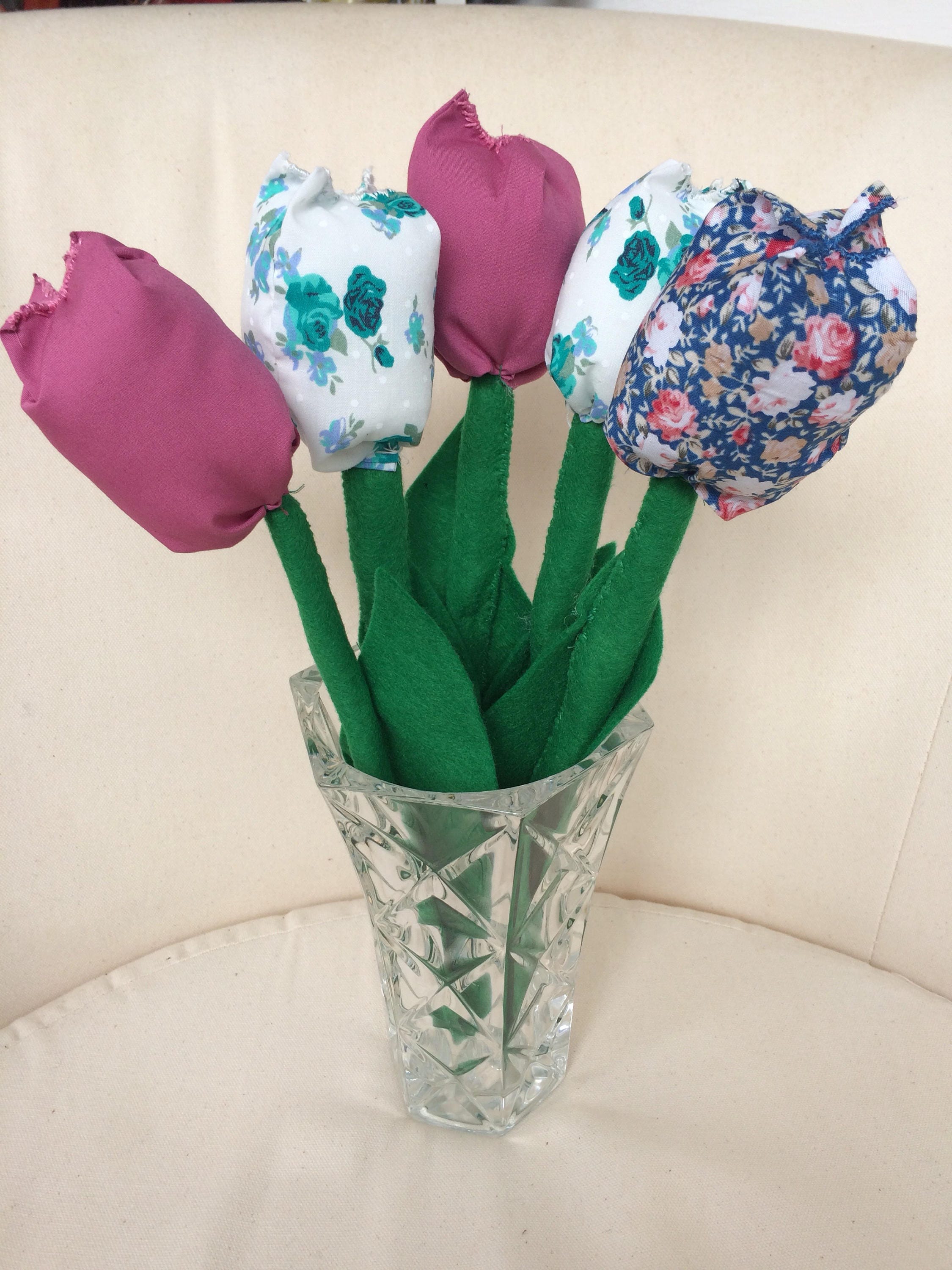 Fabric Tulips - Etsy UK