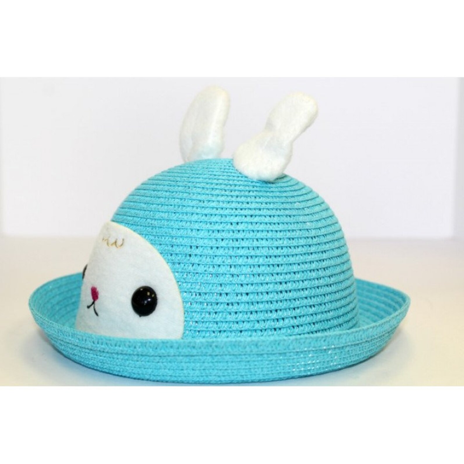 Straw Bowler Hat Bunny Rabbit Kid Unisex Boy Girl Blue | Etsy