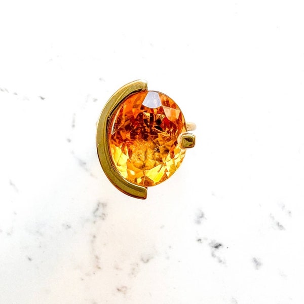 Large Citrine Ring - Etsy