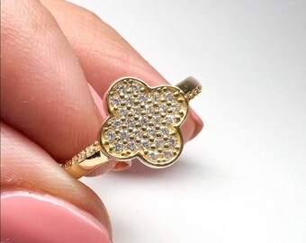 Gold Clover Ring - Etsy