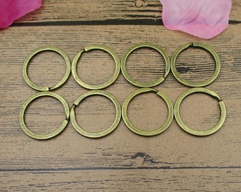 Antique Bronze Metal Key Rings Split Rings Circle Key - Etsy