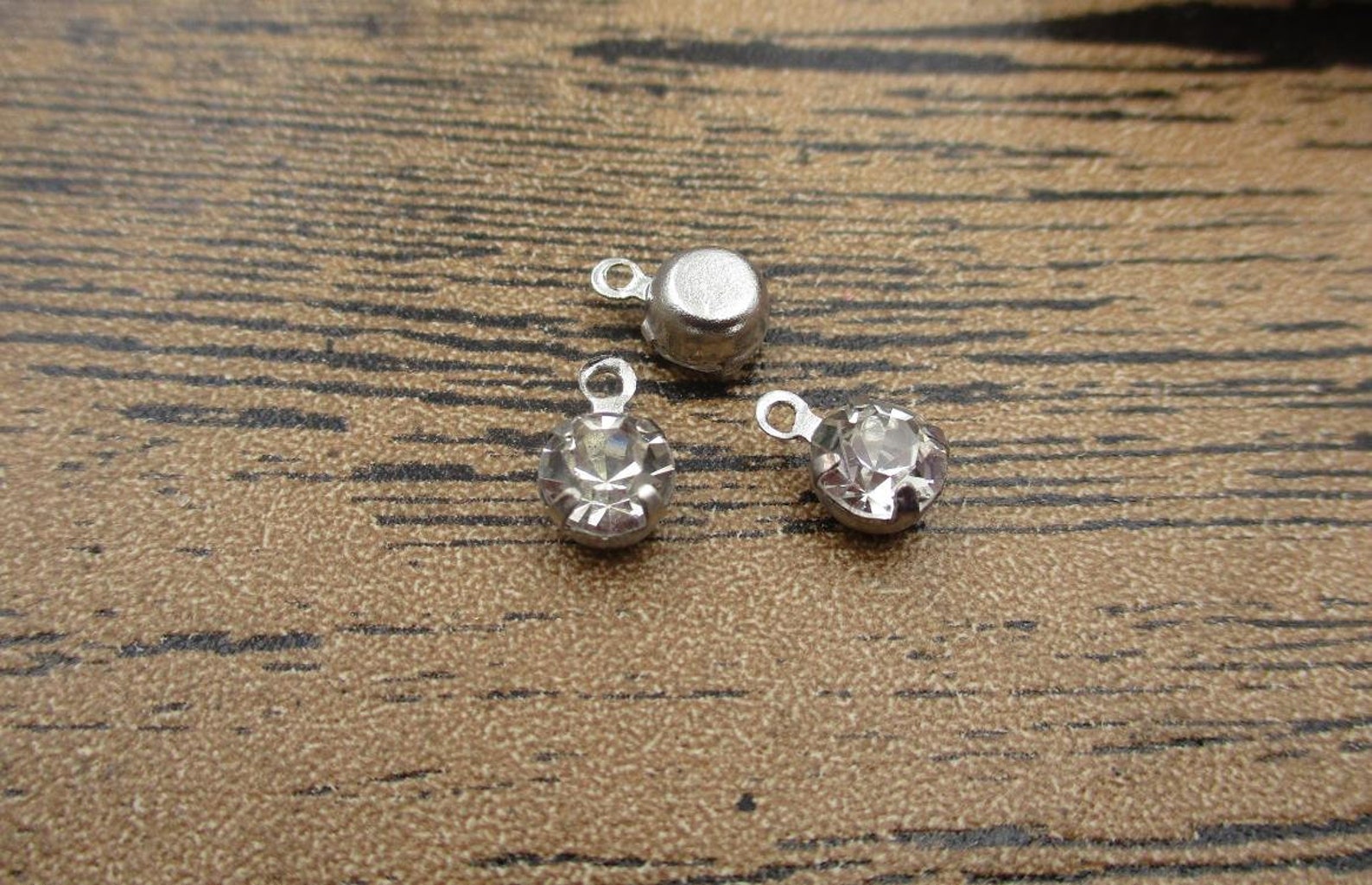 50 Silver Coated Glass Diamond5.5mmrs941 | Etsy