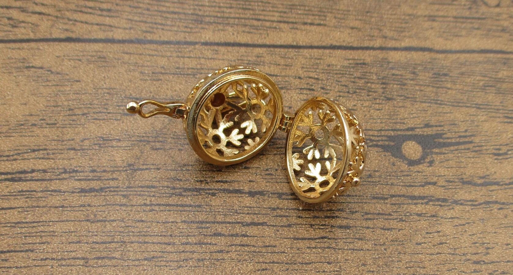 1 Cage Locketfiligree Cage Pendantfitting 14-16mm - Etsy