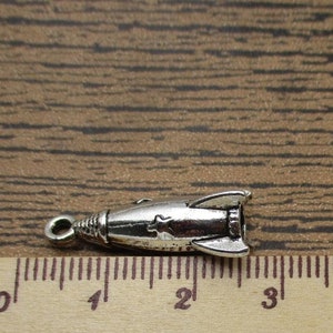 12 Rocket Charms Antique Silver Tone 3D Charms-rs955 - Etsy