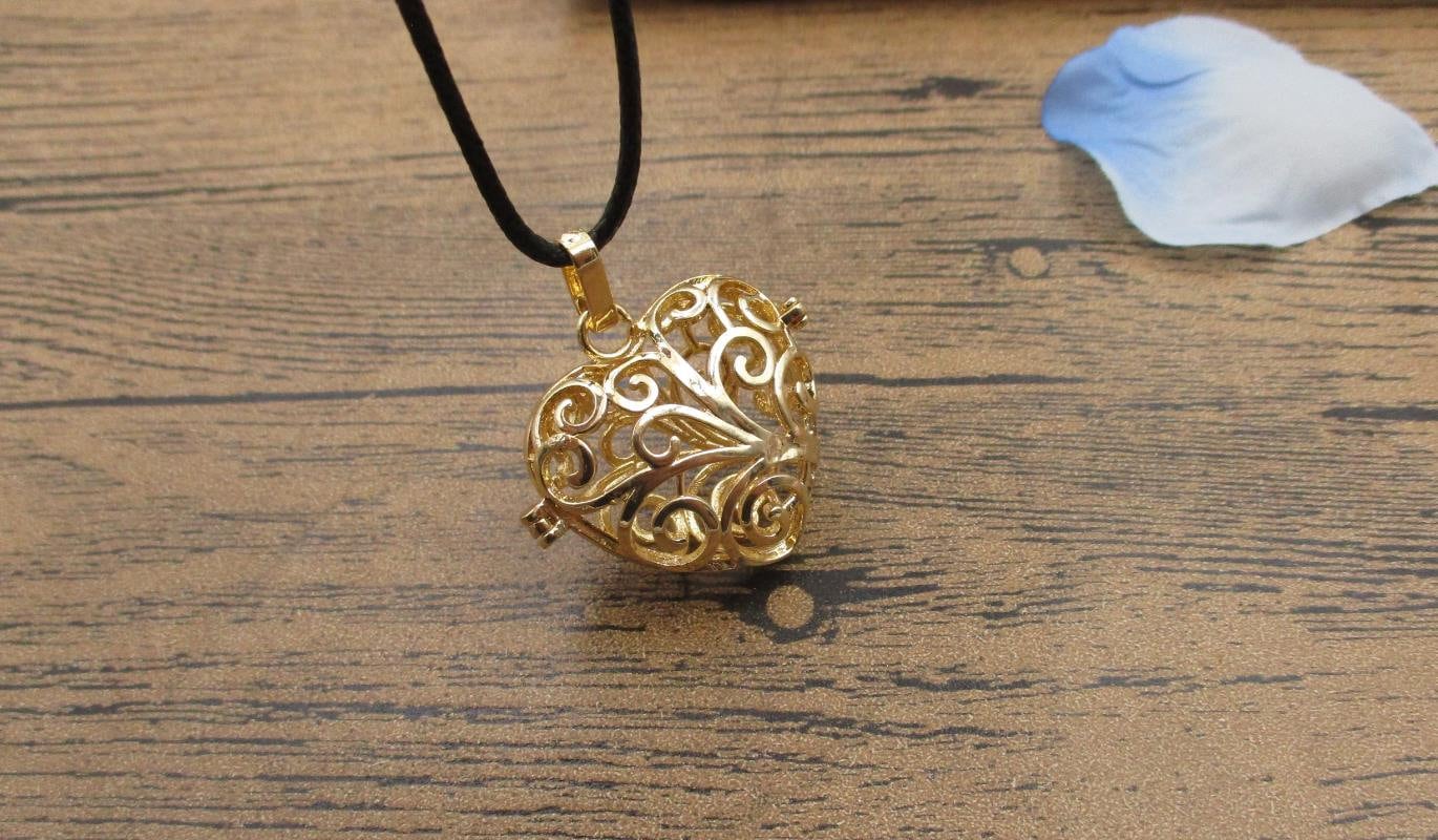 1 Big Filigree Cage Charm Heart-shaped Fit 24x24x8mm Gold - Etsy