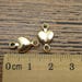50 Heart Charms,love Connector,gold Tone,double Sided -RS007 - Etsy