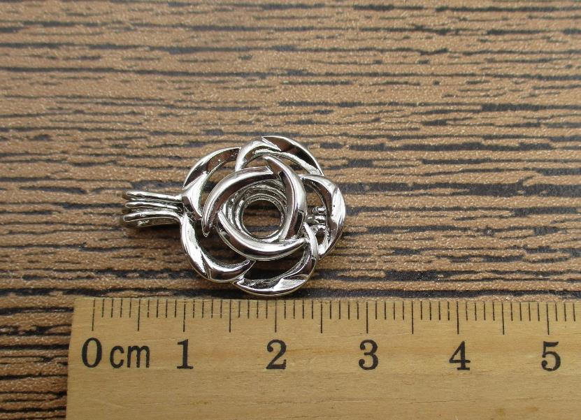 2 Rose Cage Pendants for 8x6mm Pearls or Gemstonesantique - Etsy