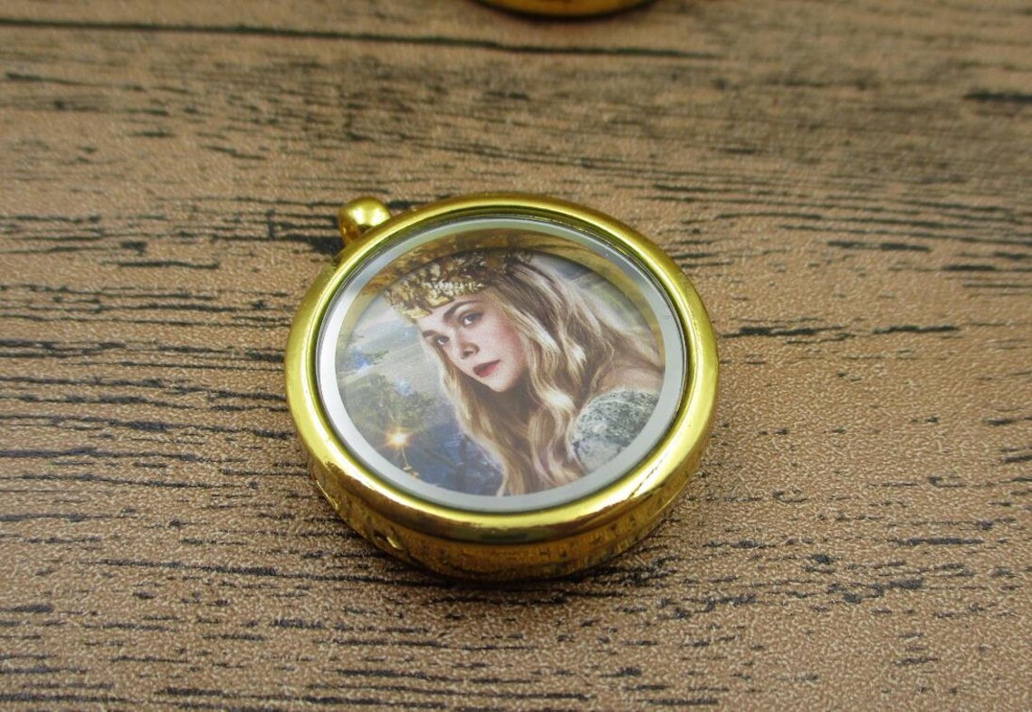 1 Round Glass Floating Locket Pendant,golden Openable Pendant,memory ...