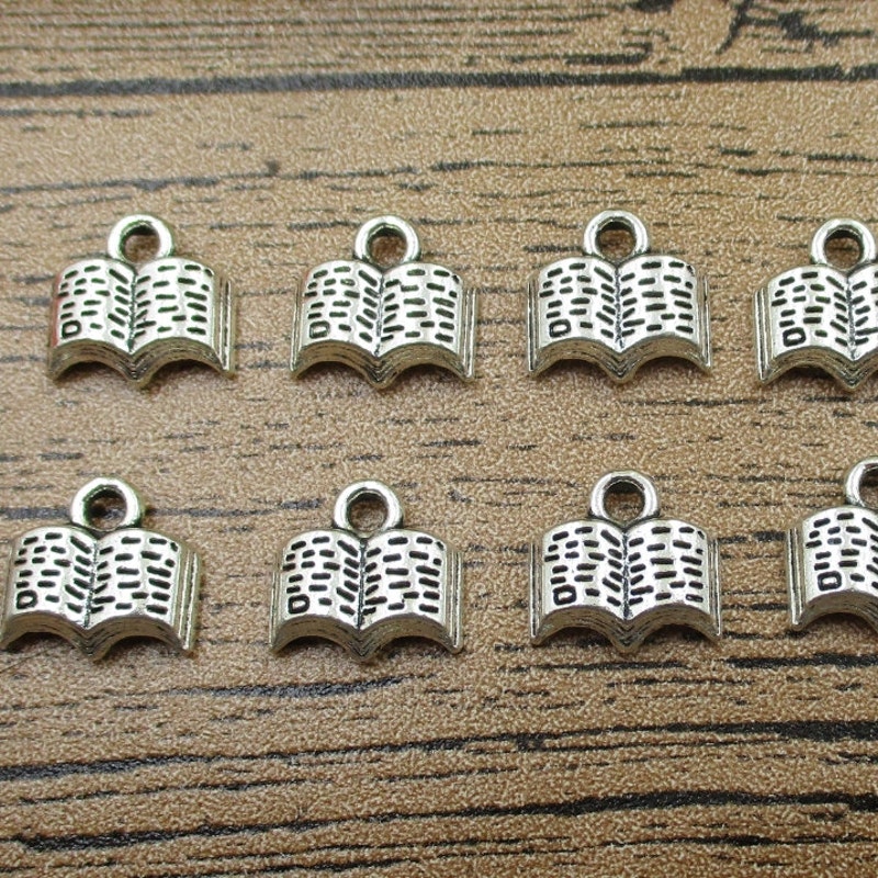 Open Book Charms - Etsy